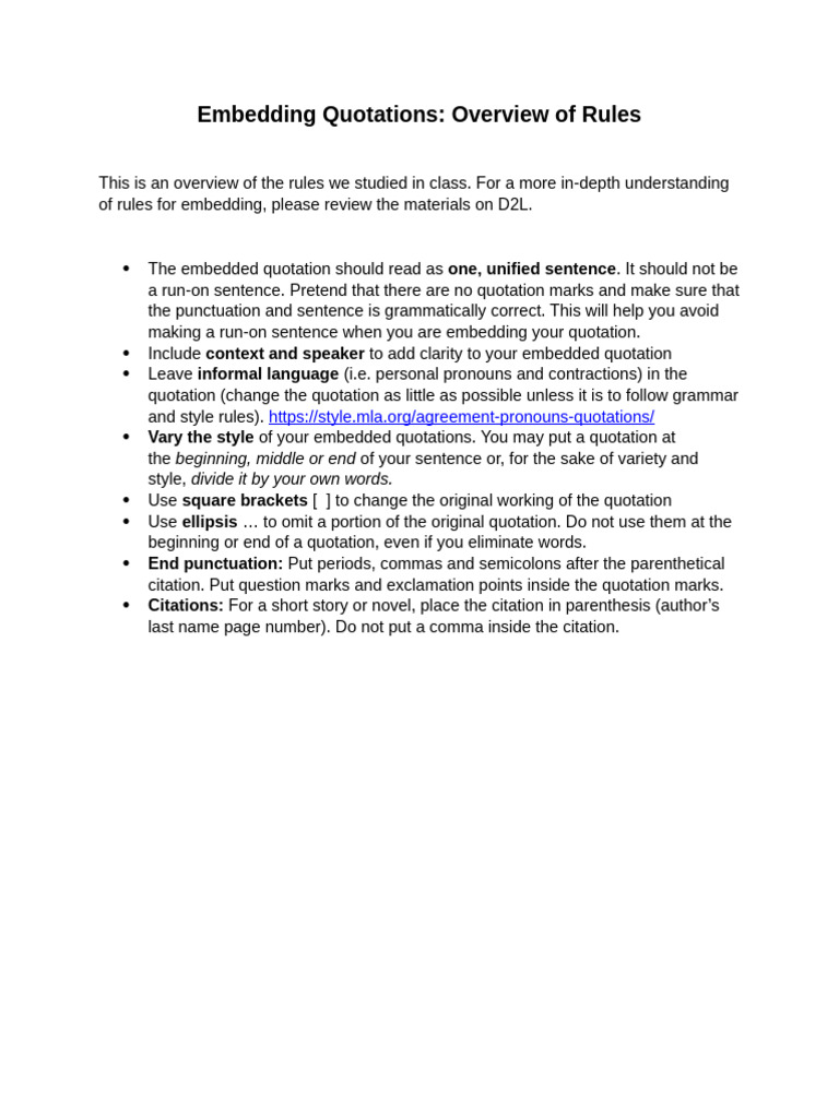 Embedding Quotations Extra Practice | PDF | Ellipsis | Citation