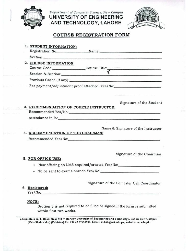 Course Registration | PDF