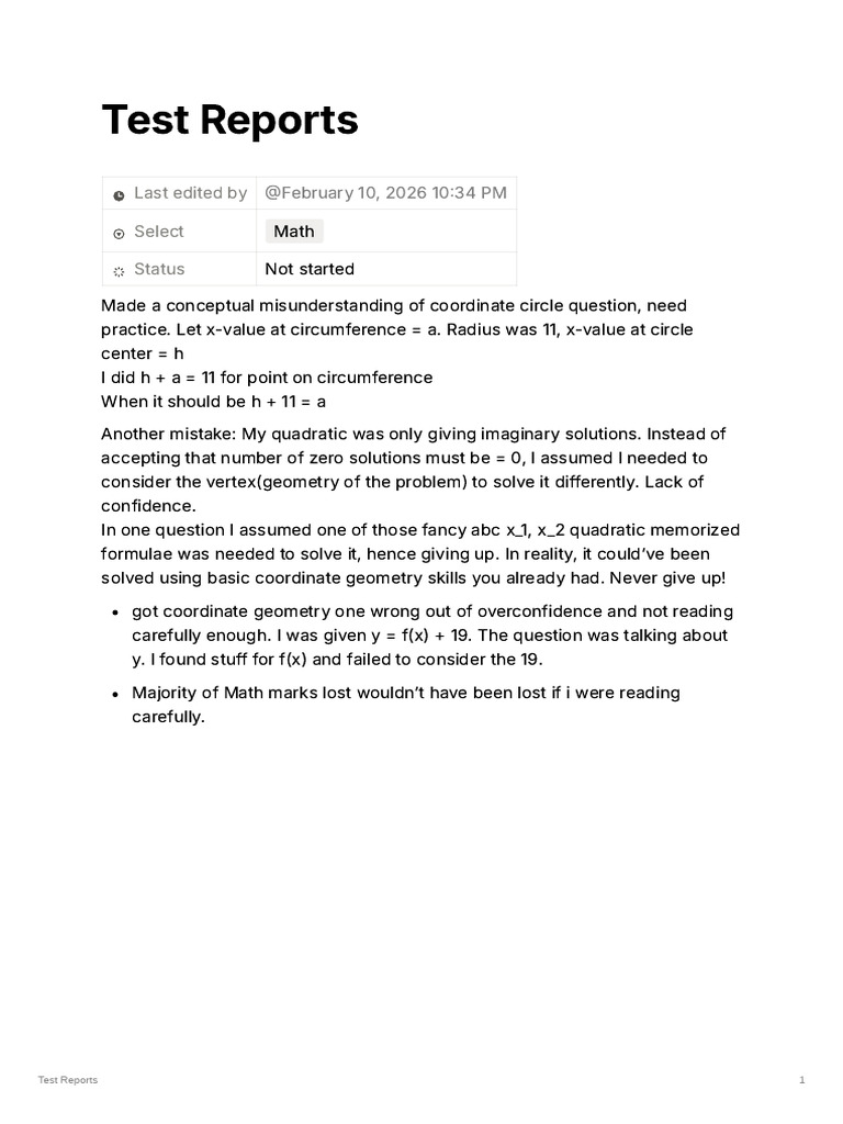 SAT Test Reports | PDF