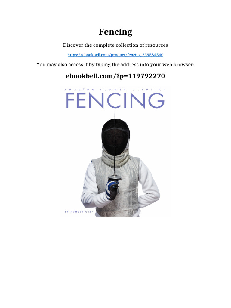 Fencing Full Chapters Included | PDF