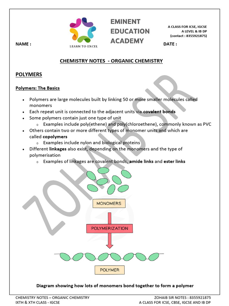 Organic Chemistry New 3 | PDF | Polyester | Polymers