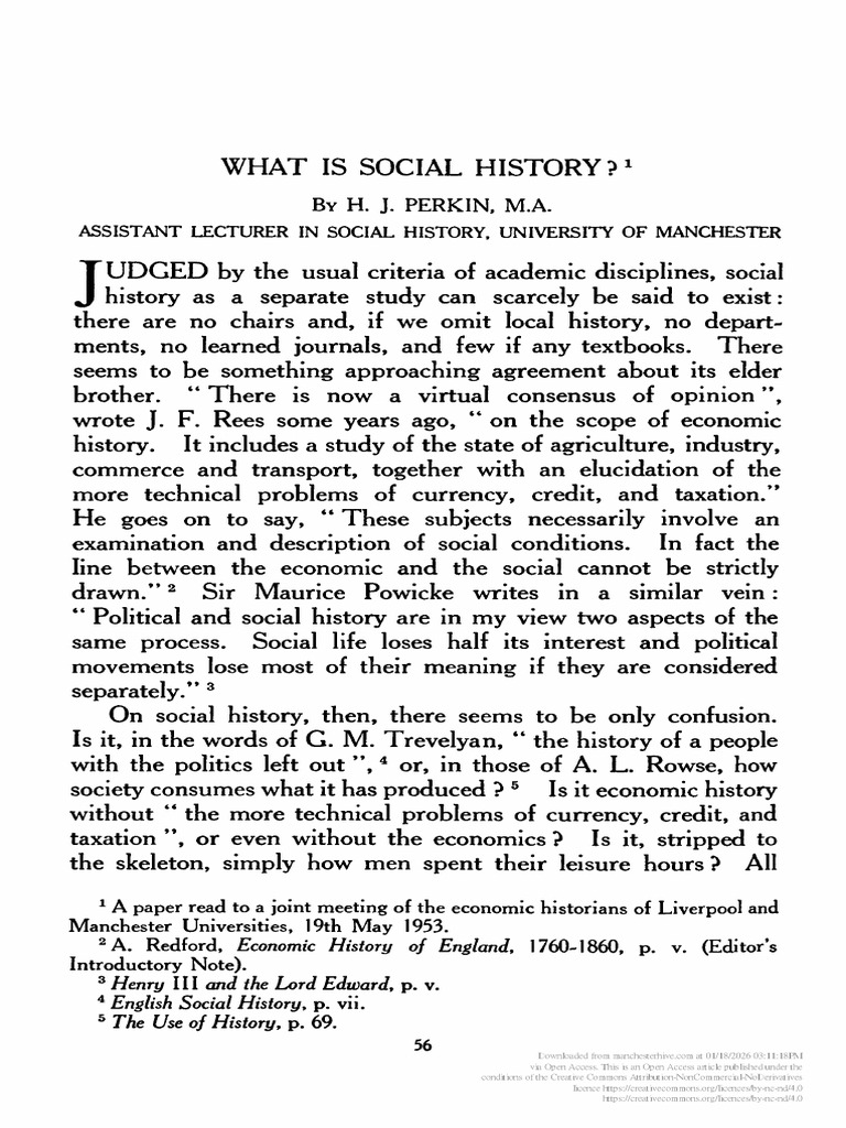 Bjrl Article p56 | PDF | Economic History | Sociology