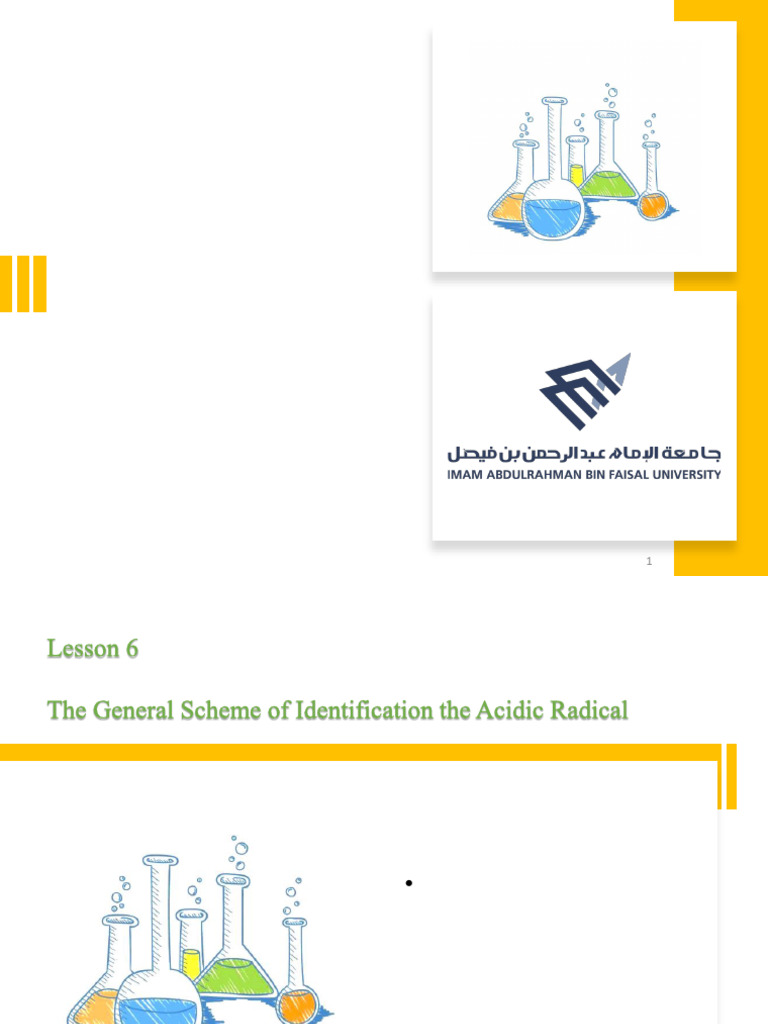 General Scheme of Identification The Acidic Radical | PDF | Ammonium ...