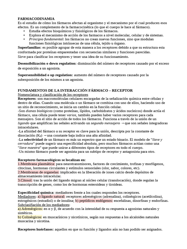 Capitulo 3 Farmaco | PDF | Transducción de señales | Receptor (Bioquímica)