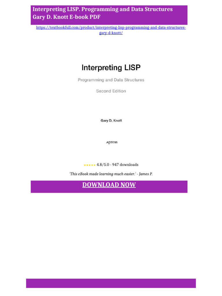 Interpreting LISP. Programming and Data Structures Gary D. Knott eBook ...