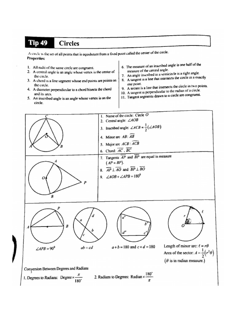 Circles HW | PDF