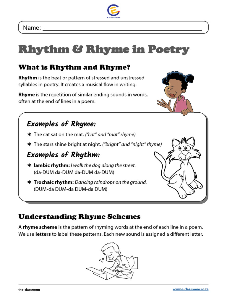 1743415707822-Grade 5 EHL - Rhythm & Rhyme in Poetry | PDF | Poetry | Rhyme