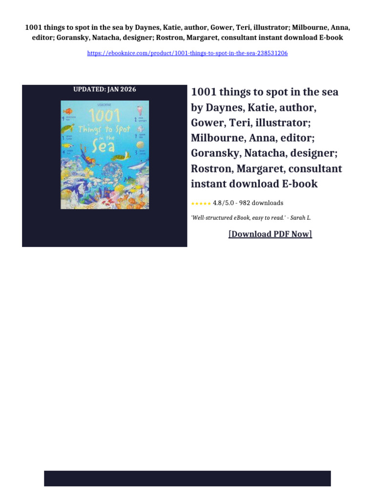1001 things to spot in the sea by Daynes, Katie, author, Gower, Teri ...