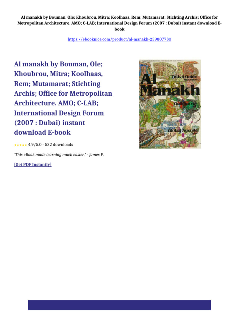 Al manakh by Bouman, Ole; Khoubrou, Mitra; Koolhaas, Rem; Mutamarat ...