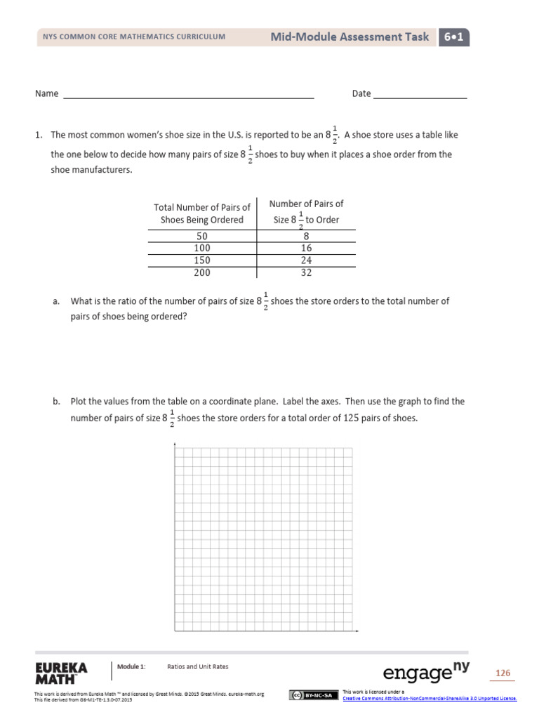 Math g6 m1 Mid Module Assessment | PDF | Mathematics