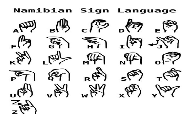 Namibian Sign Language | PDF