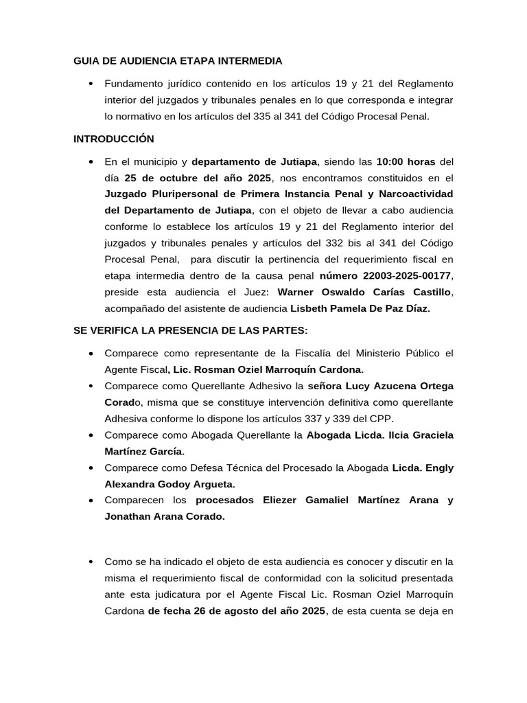 Guia Audiencia Etapa Intermedia Warner Carias | PDF | Fiscal ...