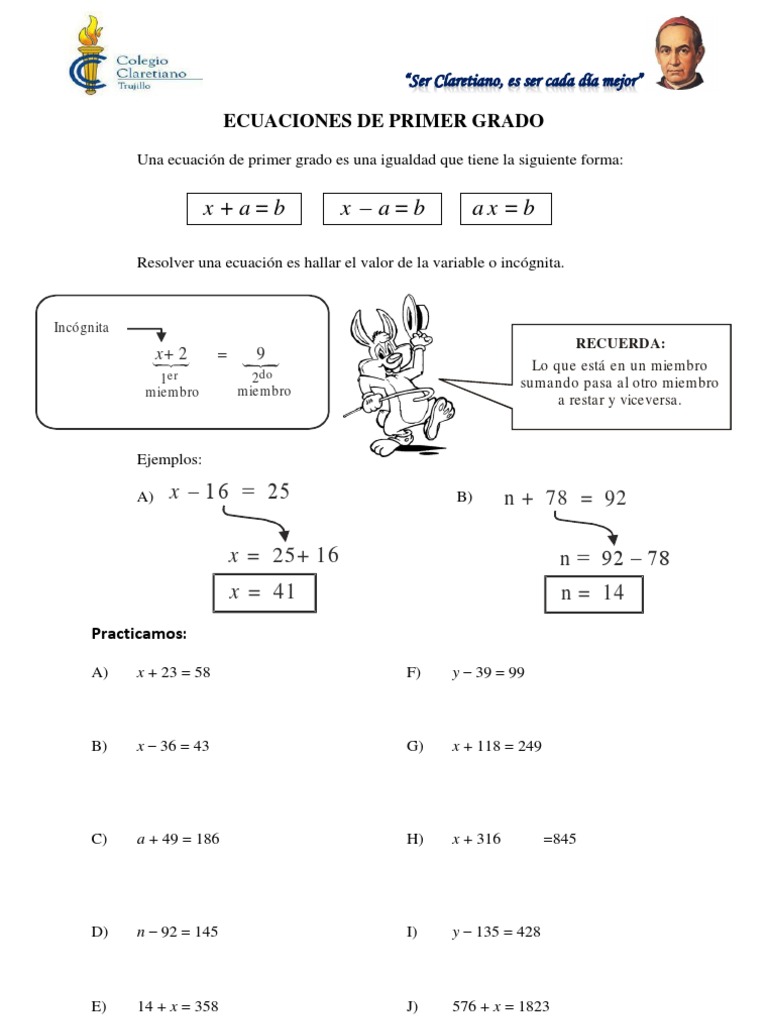 Ecuaciones e Inecuaciones