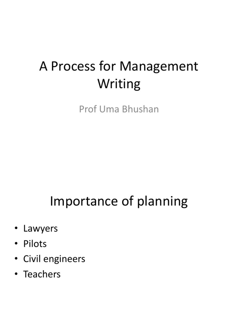 A Process For Management Writing | Download Free PDF | Telegraphy ...