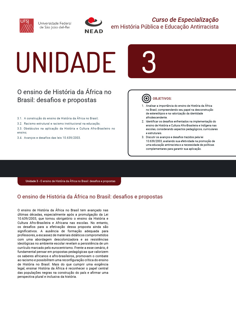 História Pública Africanos Un3 | PDF | Racismo | Discriminação e ...