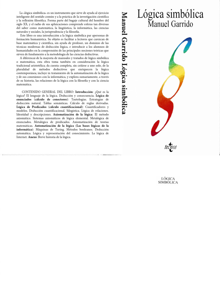 Logica Simbolica Manuel Garrido | PDF | Lógica | Lógica matemática