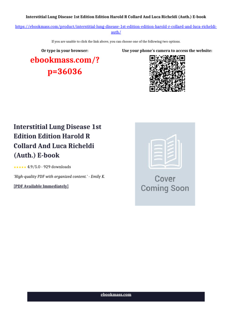 Interstitial Lung Disease 1st Edition Edition Harold R Collard And Luca ...