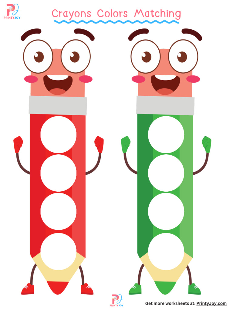 Crayons Colors Matching Activity Free Printable | PDF