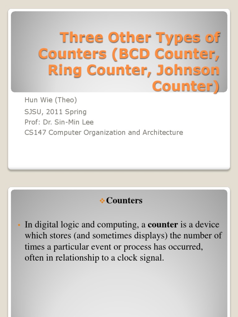 Types of Digital Counters Explained | PDF