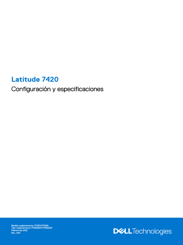 Latitude 7420 Specs Es XL | PDF | Dell | Hardware de la computadora