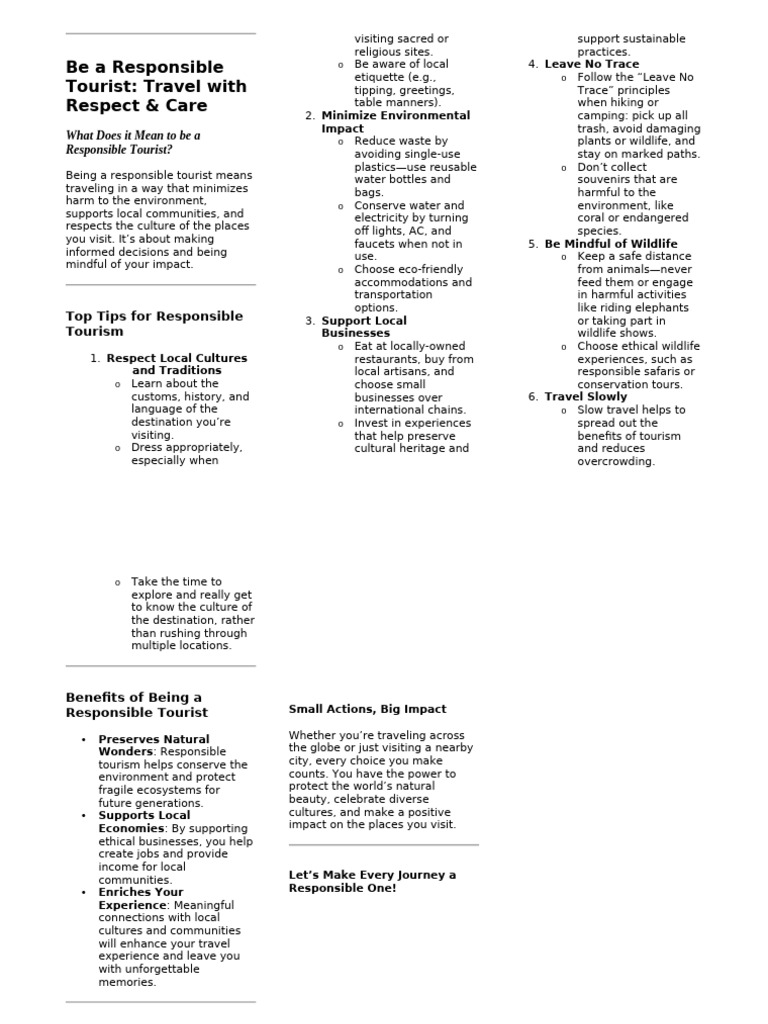 Leaflet | PDF | Tourism | Natural Environment
