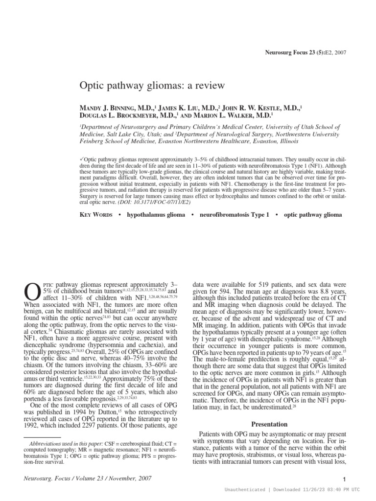 Neurosurg Focus Foc 07 11 e2 | PDF | Brain Tumor | Radiation Therapy