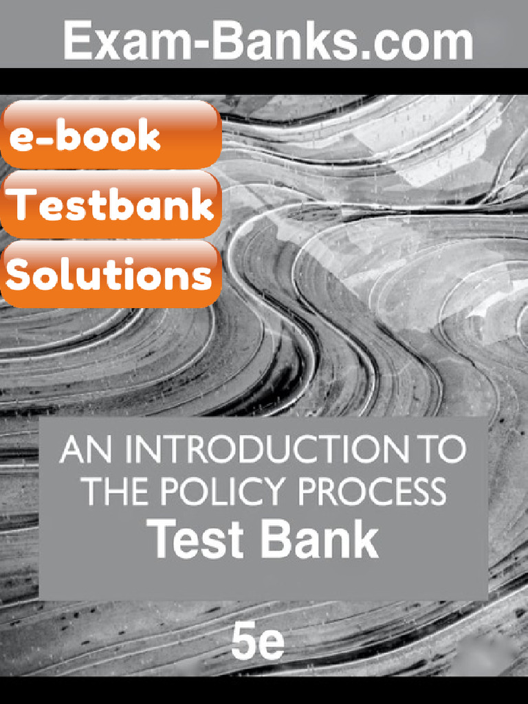 An Introduction to the Policy Process by Birkland 5e Testbank & eBook ...
