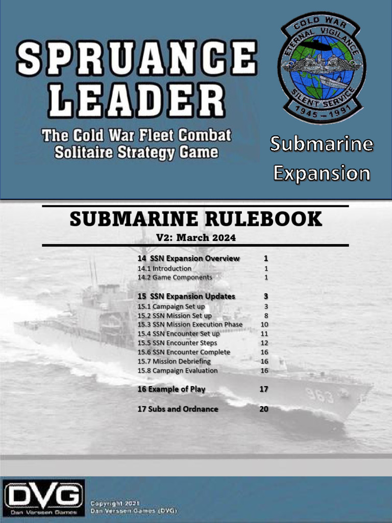 Spruance Leader Sub Rulebook V2.0 | PDF | Anti Submarine Warfare ...