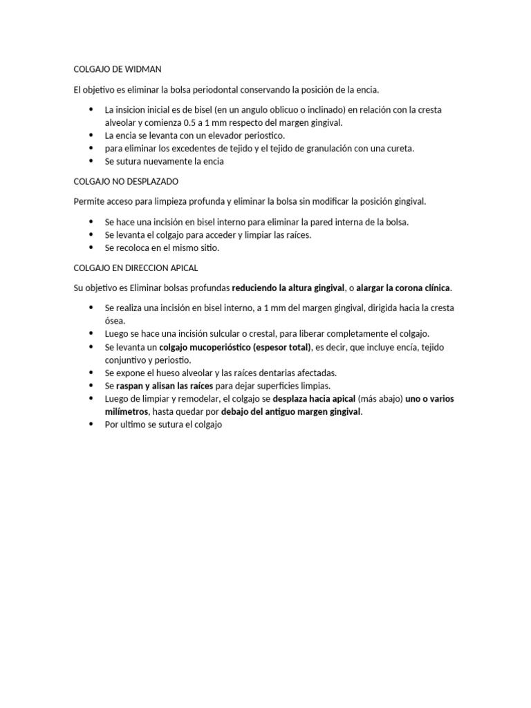 Colgajo de Widman | PDF