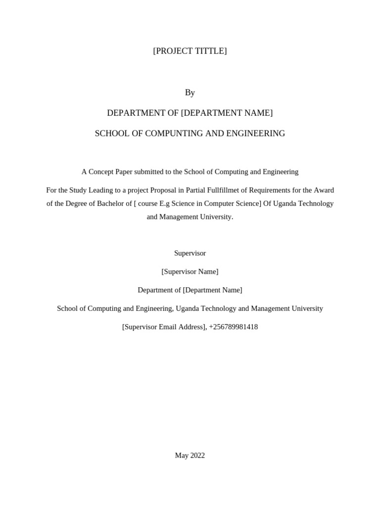 Concept Paper Template | PDF