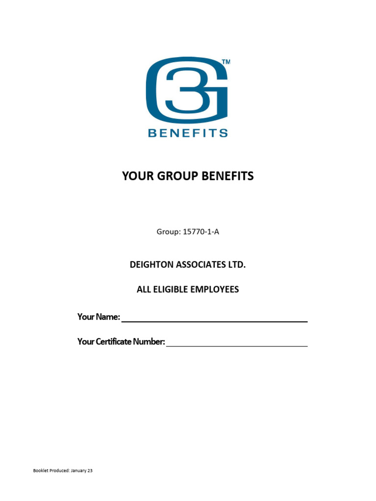 Benefit Booklet 15770 1 A | PDF | Insurance | Employment