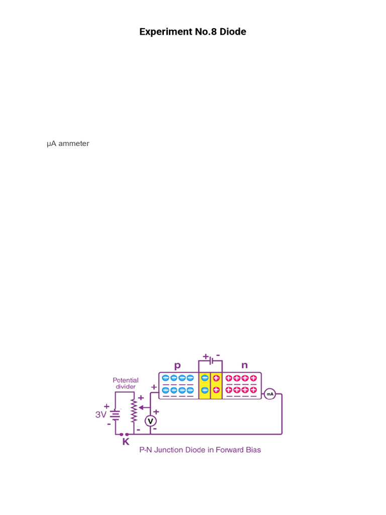 Class XII Physics Expt.no.8 Diode (1) | PDF | P–N Junction | Diode