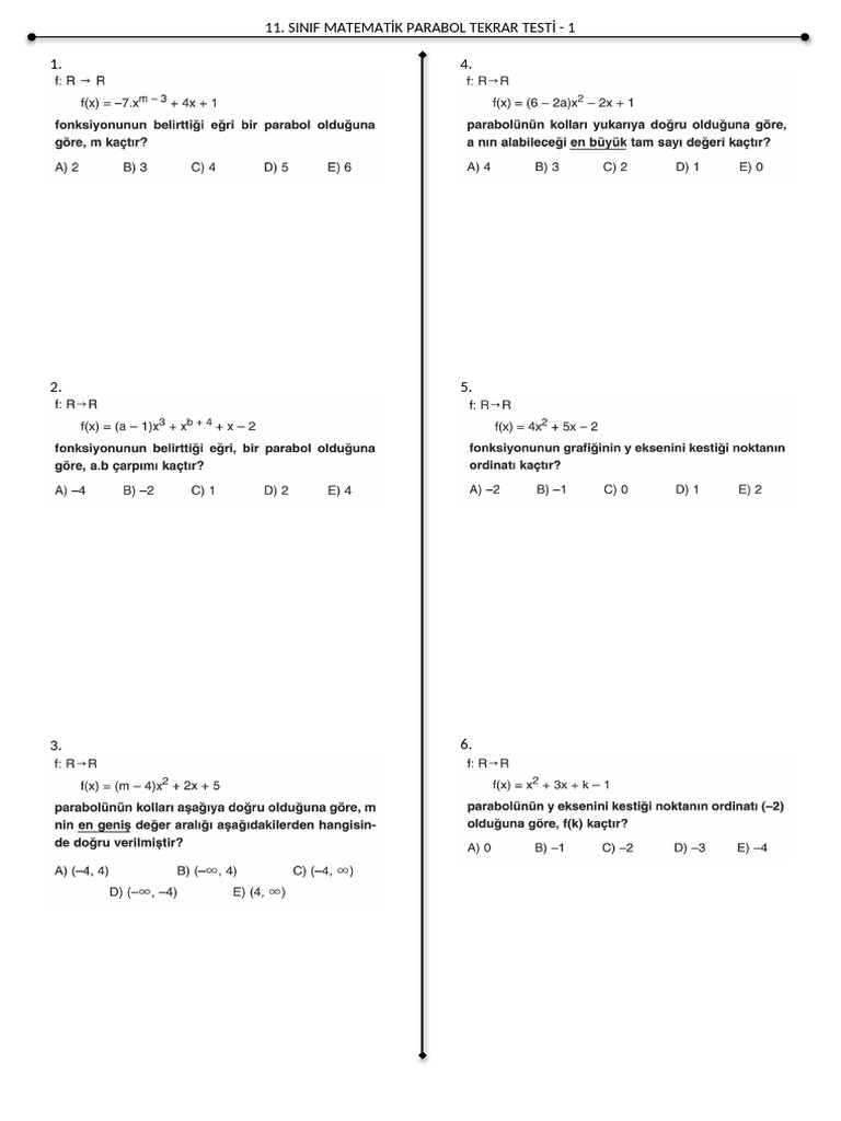 Parabol Tekrar 1 1 | PDF
