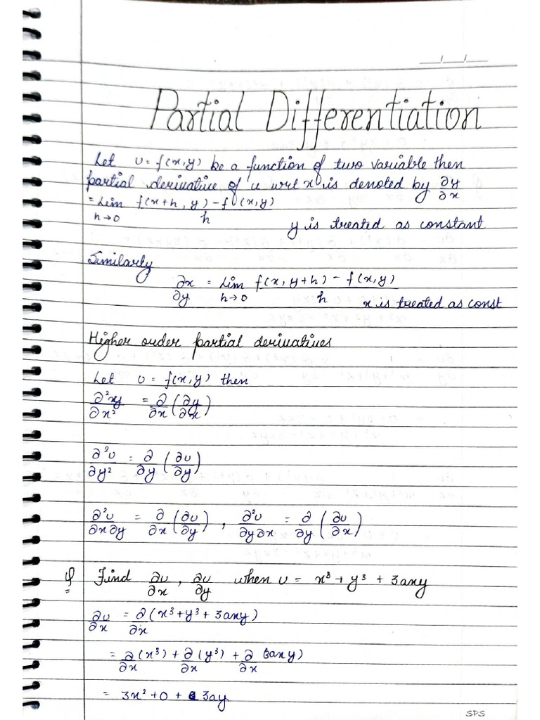 Partial Differentiation. | PDF