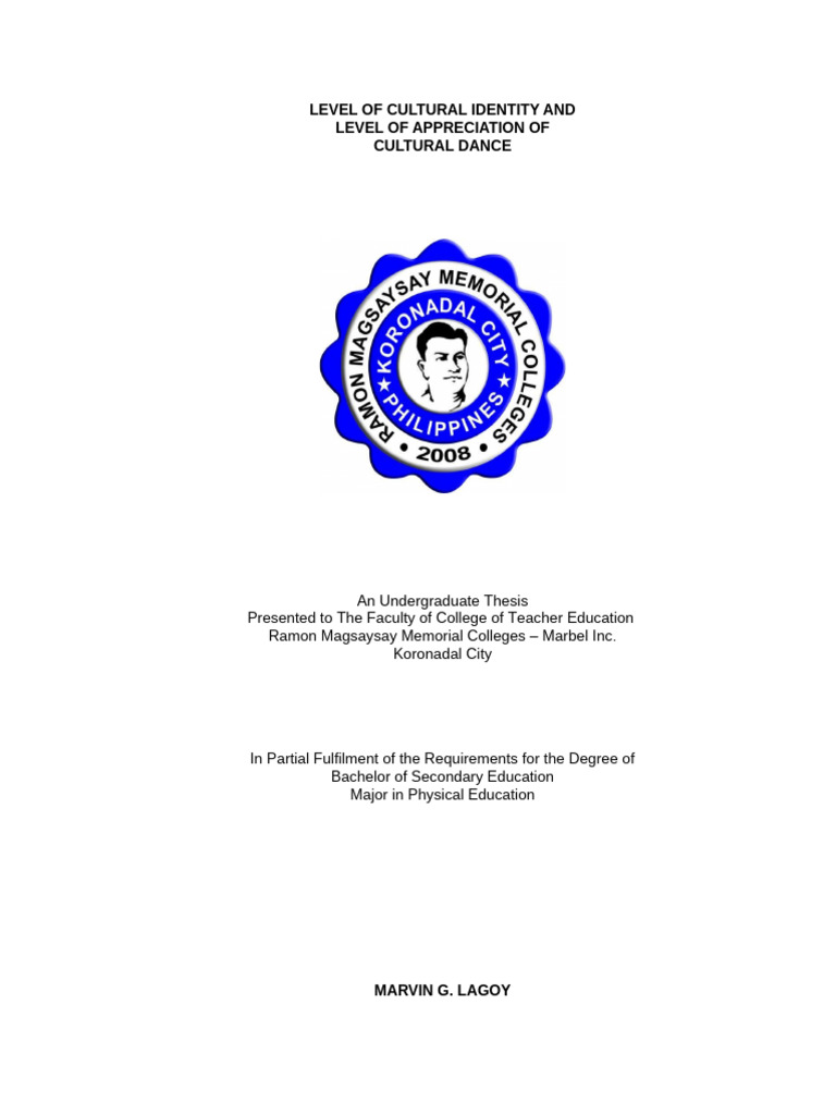 Marvin-G.-Lagoy-Final-Research-Manuscript 2027 | PDF | Identity (Social ...