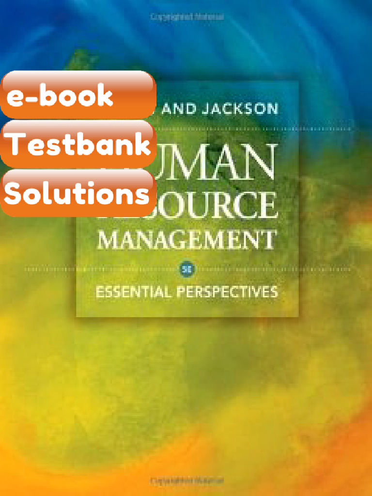Testbank Human Resource Management Essential Perspectives 5E Mathis ...