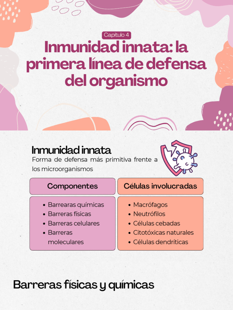 Inmunidad Innata La Primera Línea de Defensa Del Organismo 2 | PDF ...