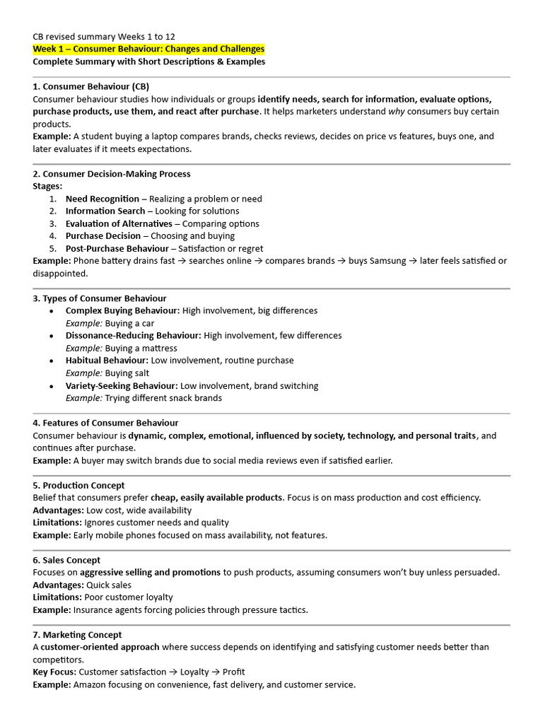 CB Revised Summary 25Jan26 | PDF | Attitude (Psychology) | Perception