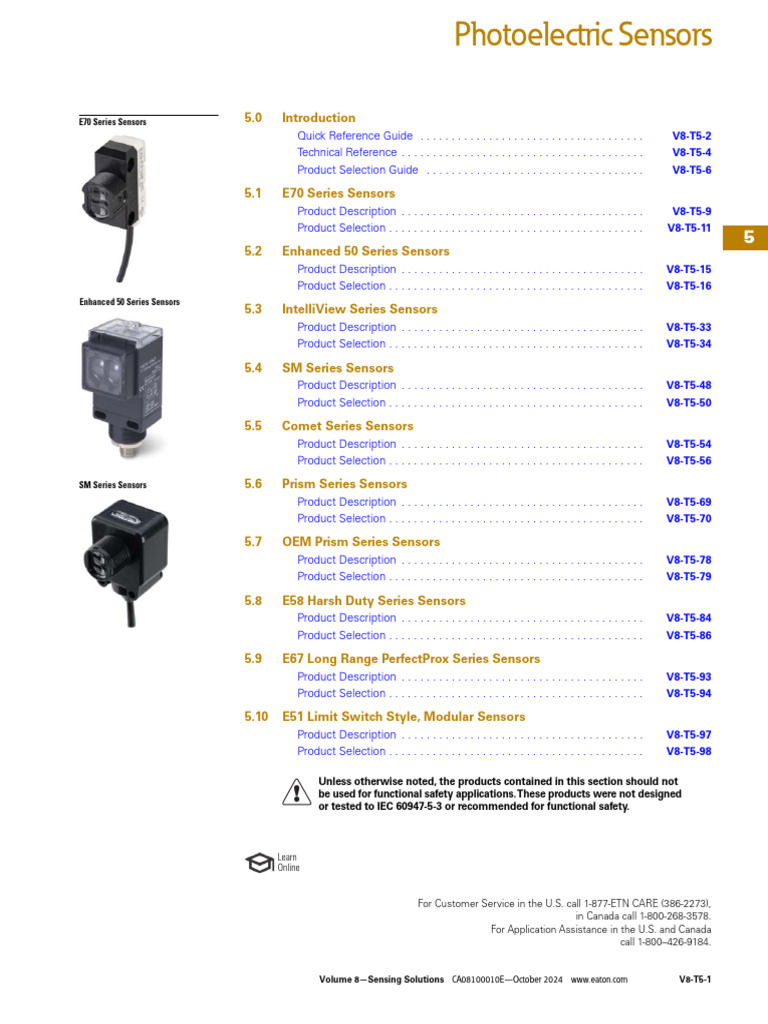 Eaton Catalog Photoelectric Sensors Vol | PDF | Electrical Engineering ...