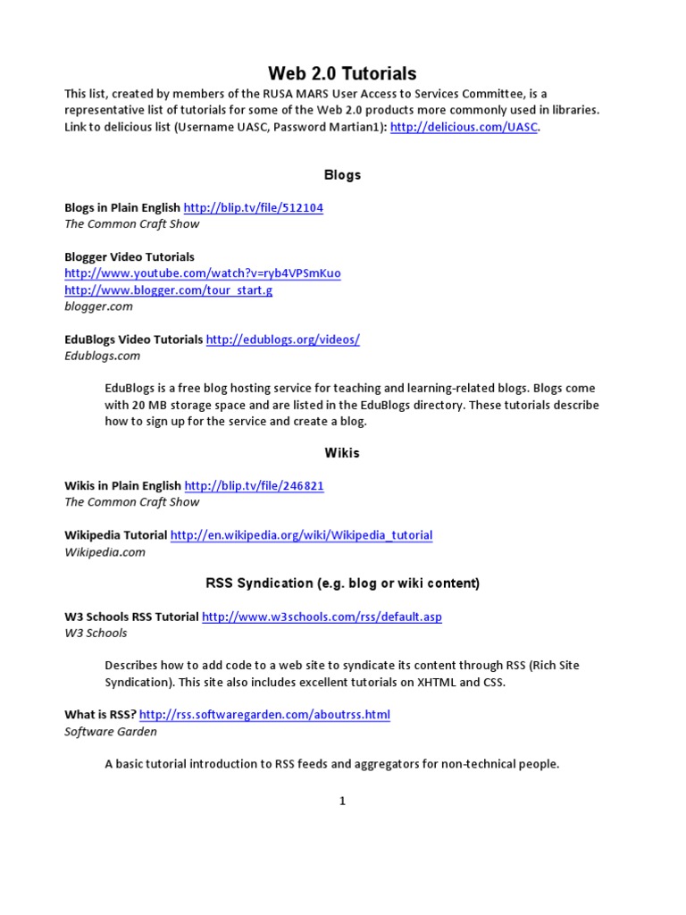 Web 2.0 Tutorials: Blogs Blogs in Plain English | PDF | Web 2.0 | World ...