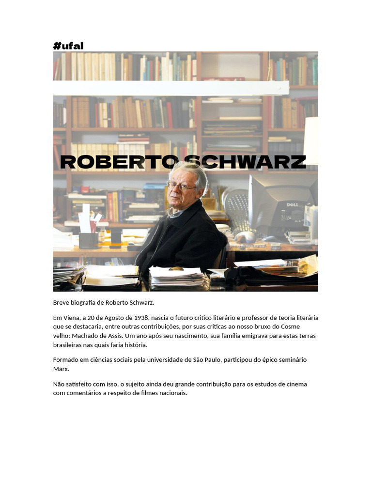 Breve Biografia de Roberto Schwarz | PDF