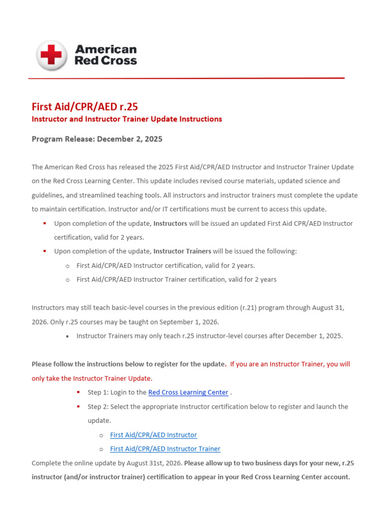 Instructor-Instructor Trainer Update | PDF