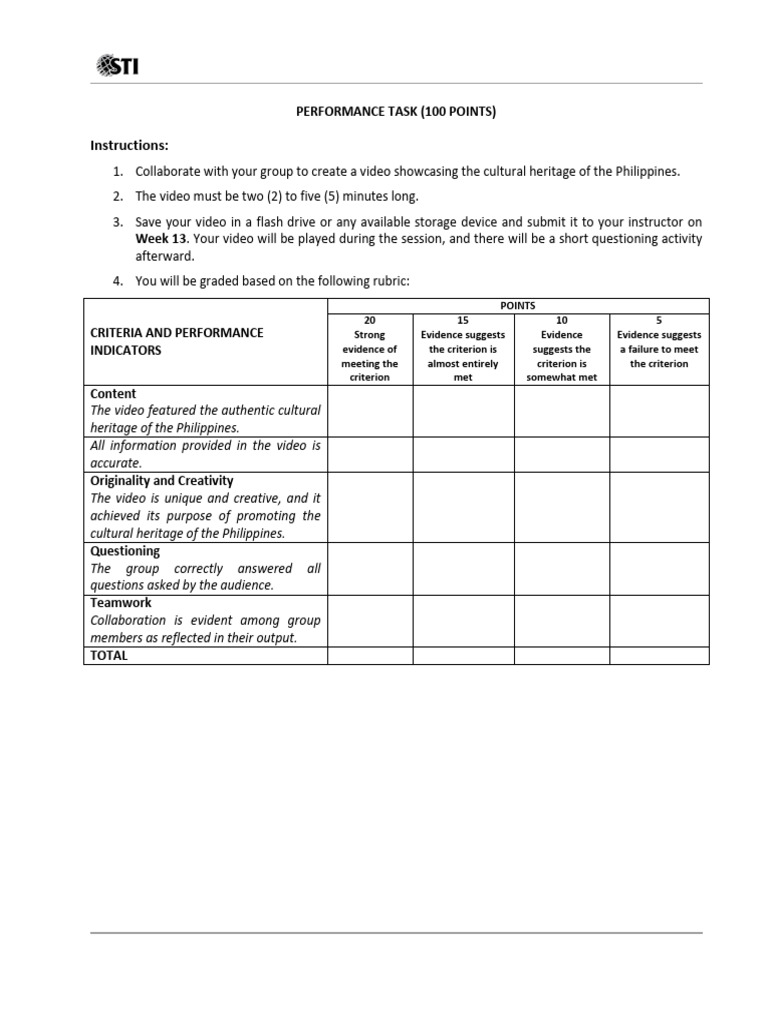 06 Performance Task 1 | PDF