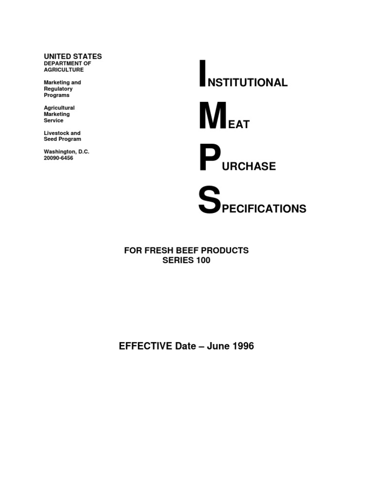 IMPS Beef Guide | PDF | Chuck Steak | Steak