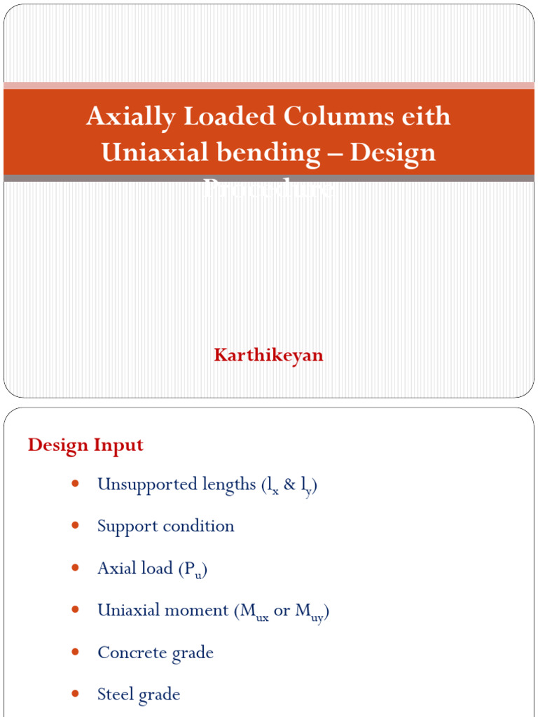 09 Short Columns With Axial Load and Uniaxial Bending - Design Steps ...