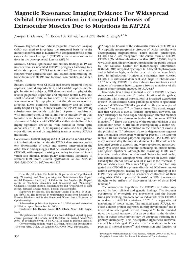 Magnetic Resonance Imaging Evidence for Widespread Orbital ...
