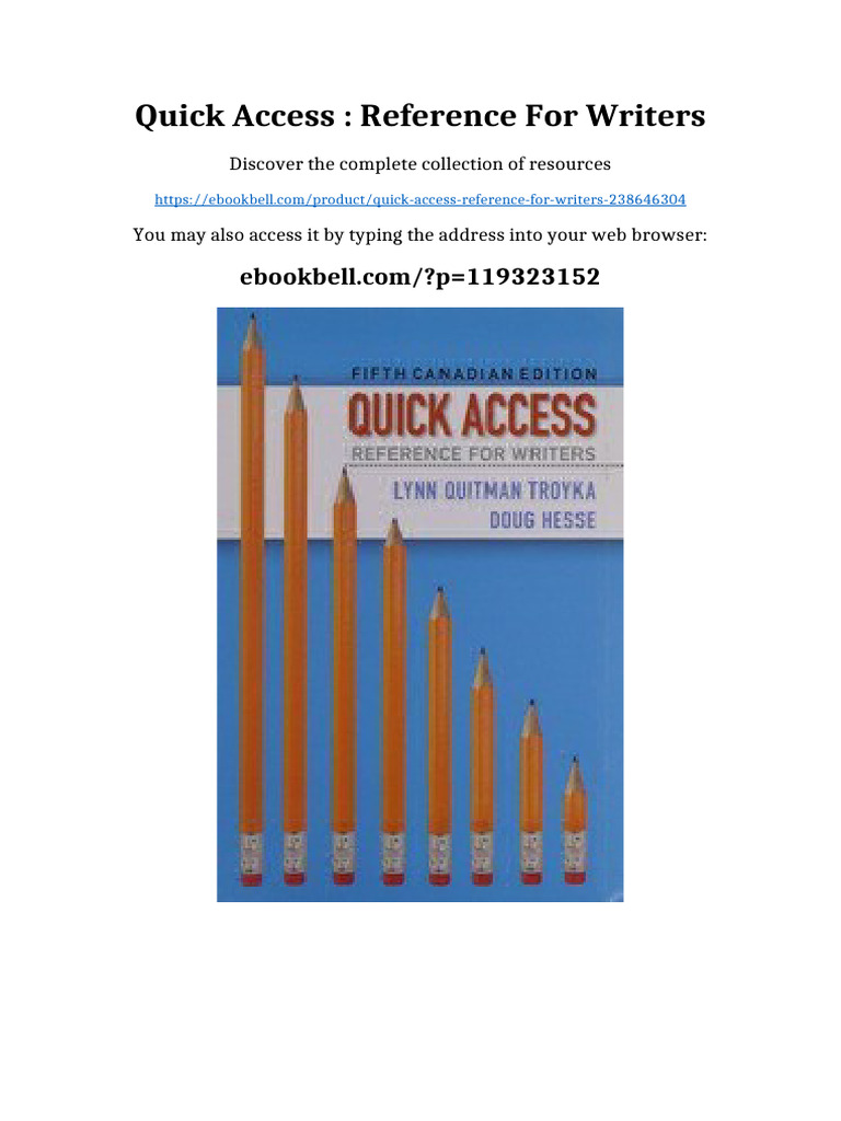 Quick Access: Reference For Writers PDF Version | PDF | Apartheid ...