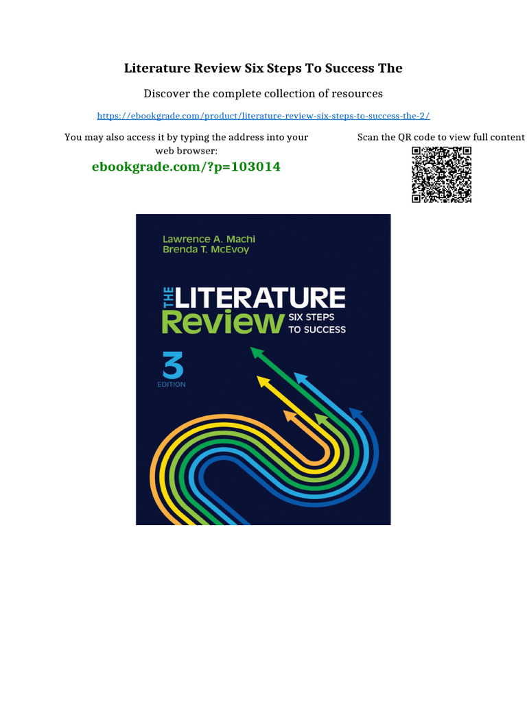 Literature Review Six Steps To Success The All Chapters Available | PDF ...