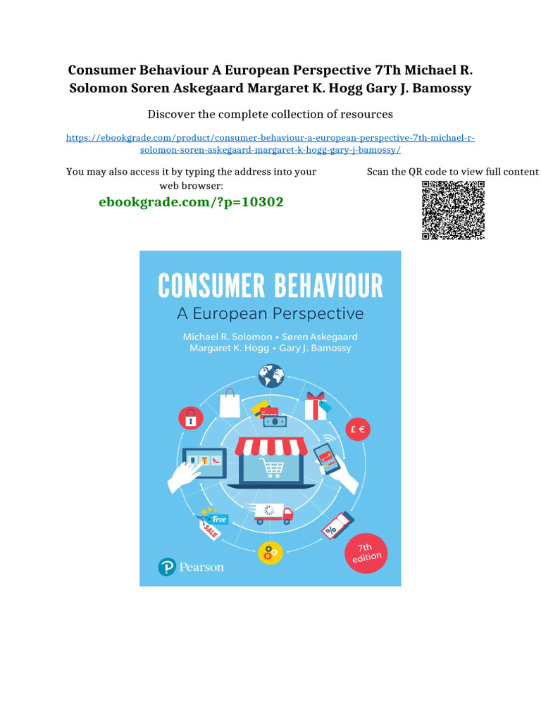 Consumer Behaviour A European Perspective 7th Michael R. Solomon Soren ...