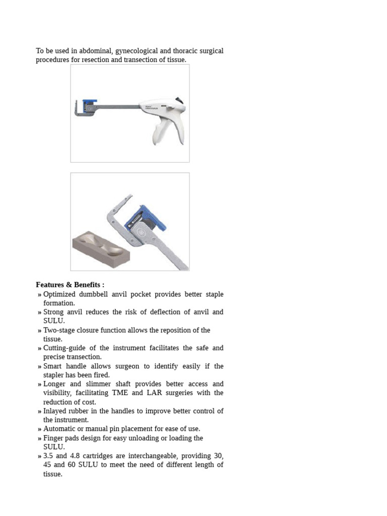 Linear Stapler With Single Use Loading Units | PDF